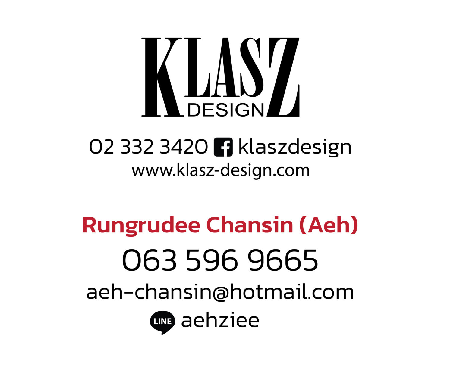 CONTACT – KLASZ DESIGN